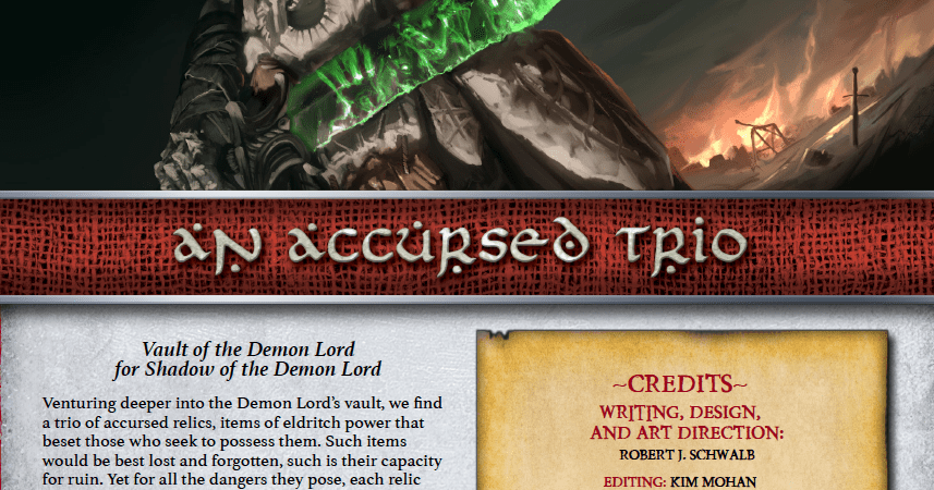An Accursed Trio | RPG Item | RPGGeek