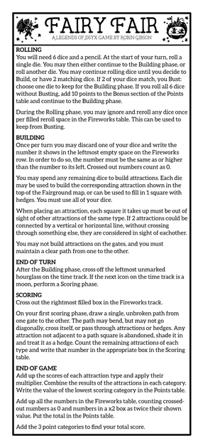 Official rules (Button Shy) | Fairy Fair