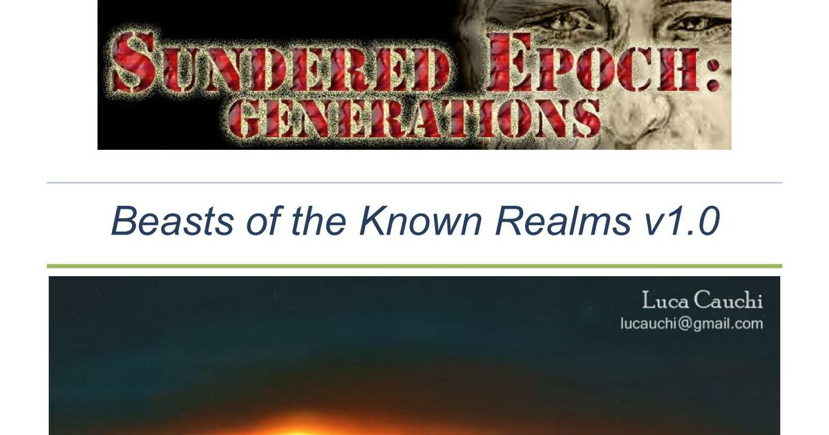 Beasts of the Known Realms | RPG Item | RPGGeek