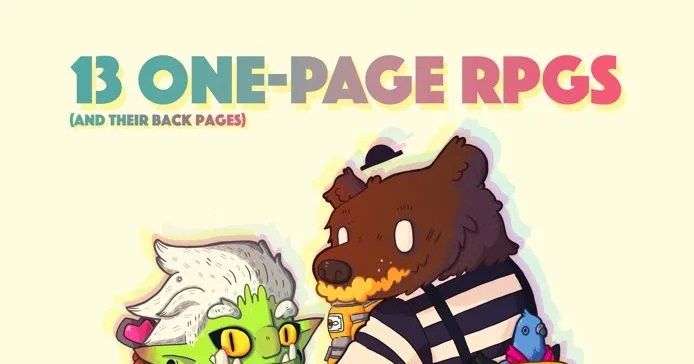 13 One-Page RPGs (and Their Back Pages): Volume 1 | RPG Item | RPGGeek