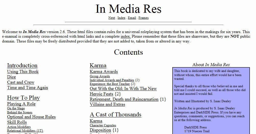 In Media Res | RPG Item | RPGGeek