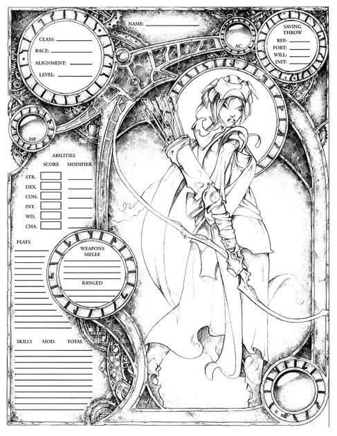 Character Cover Sheets (3e) | RPG Item | RPGGeek