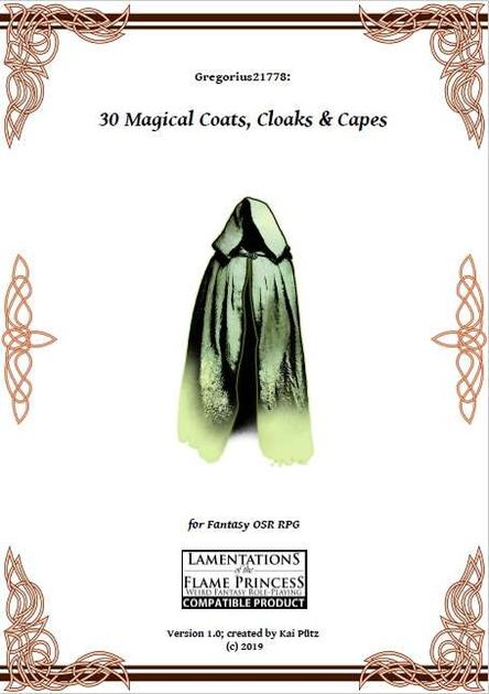 30 Magical Coats, Cloaks & Capes | RPG Item | RPGGeek