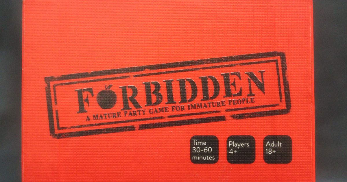 Forbidden: A Mature Party Game for Immature People | Board Game ...