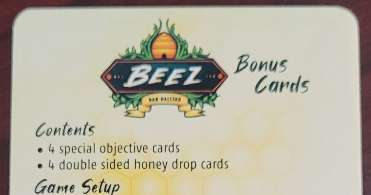 Beez: Bonus Cards | Board Game | BoardGameGeek