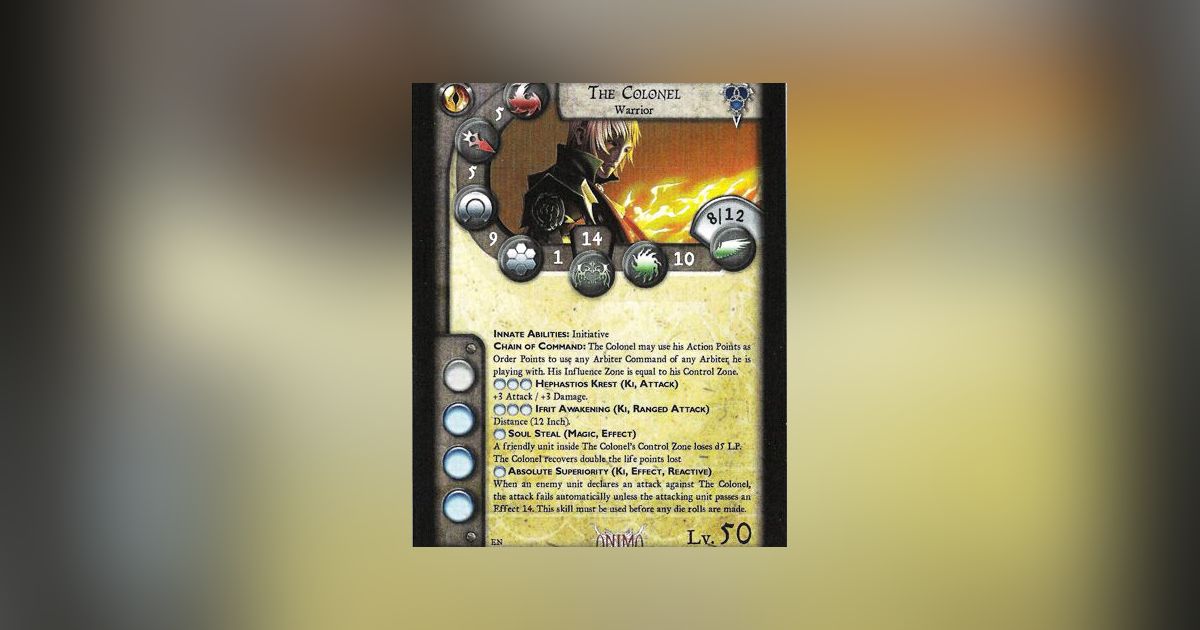 Anima Tactics: The Colonel | Board Game | BoardGameGeek