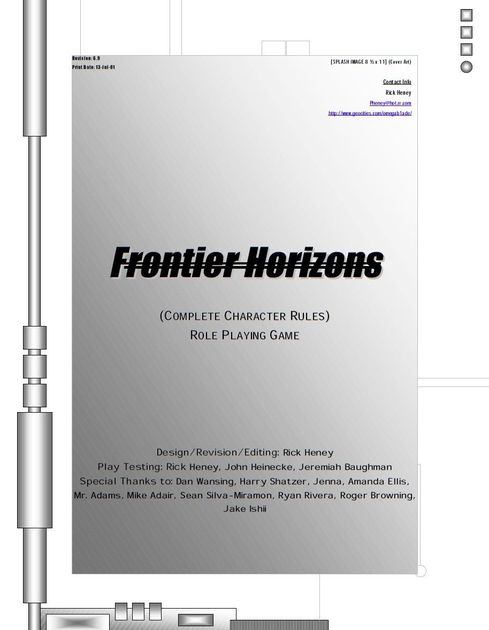 Frontier Horizons | RPG Item | RPGGeek