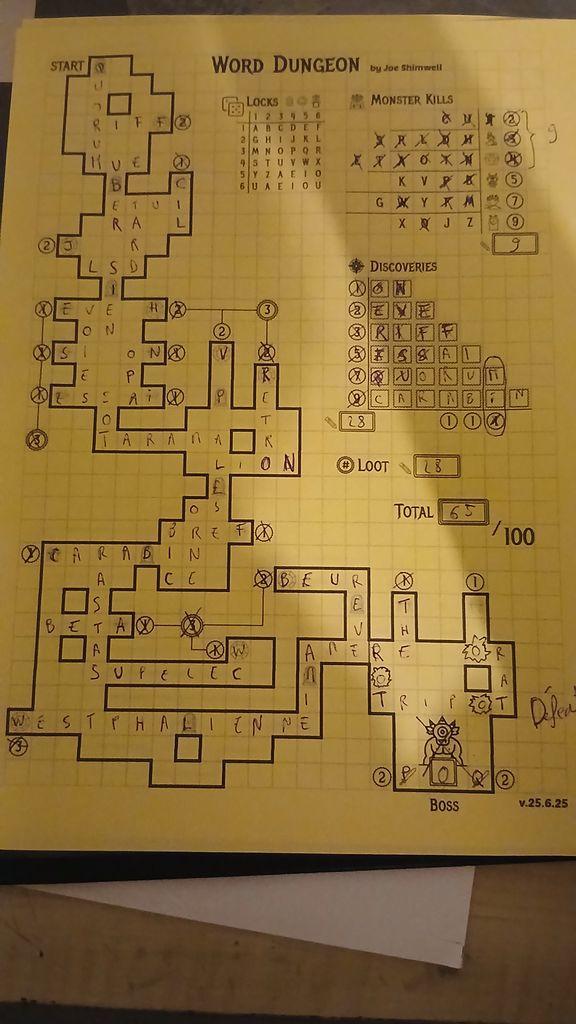 [WIP] Word Dungeon [2025 Solitaire P&P Design Contest] [Components ...
