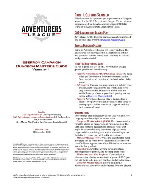 Adventurers League Eberron Campaign Dungeon Master's Guide | RPG Item ...