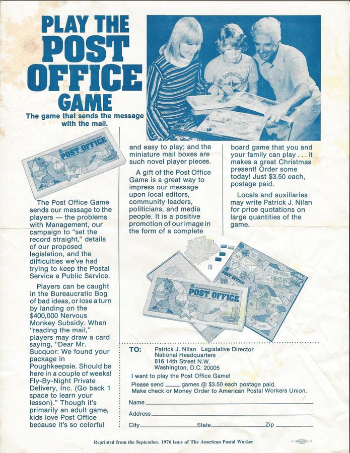 USPS Boardgame *UPDATE* from yesterday... : r/USPS