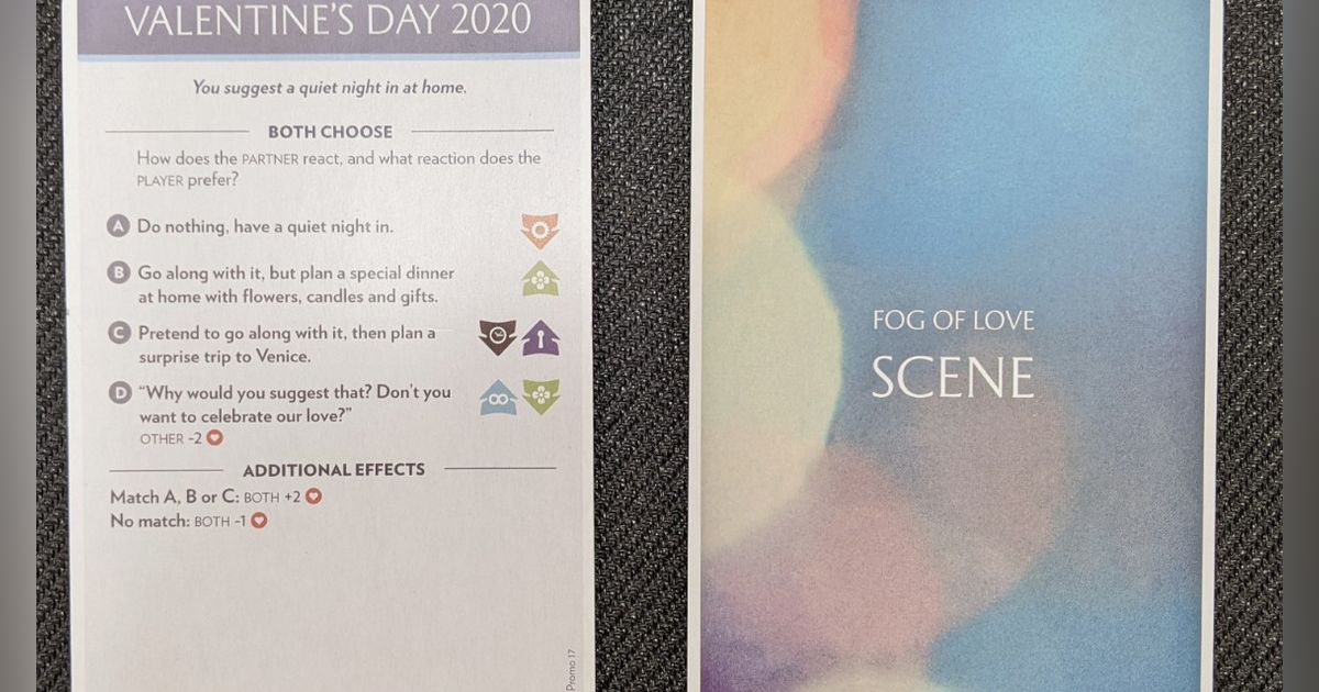 Fog of Love: Valentine's Day 2020 promo | Board Game | BoardGameGeek