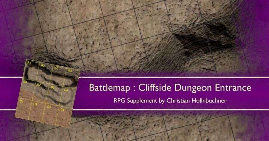 Battlemap: Cliffside Dungeon Entrance | RPG Item | RPGGeek