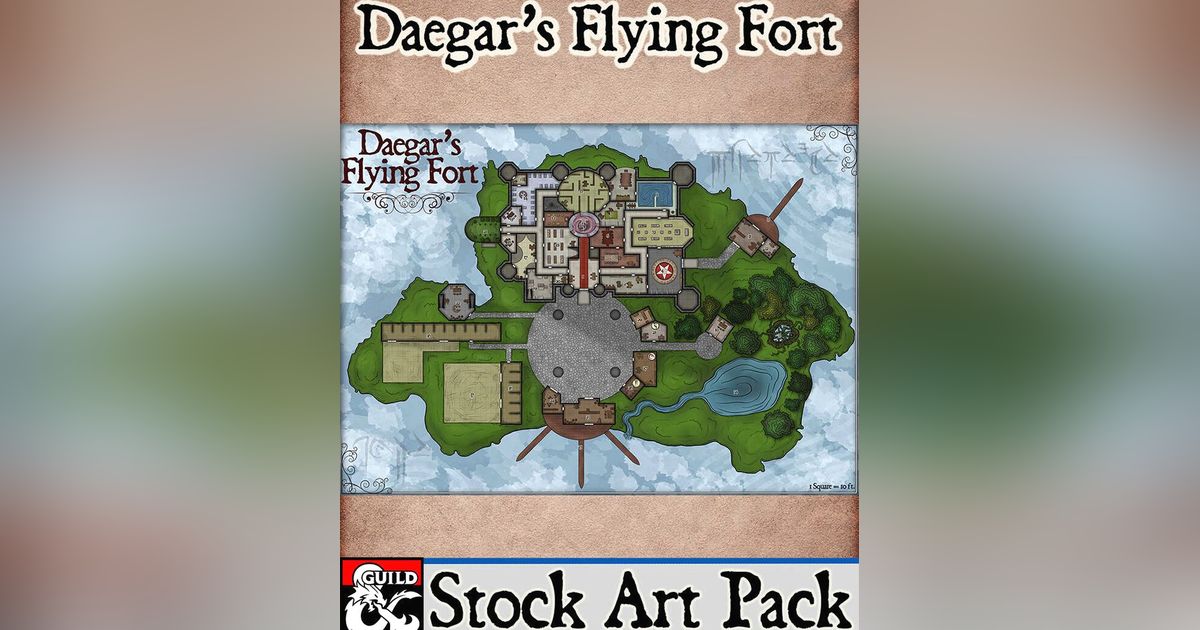 Daegar's Flying Fort Stock Map | RPG Item | RPGGeek