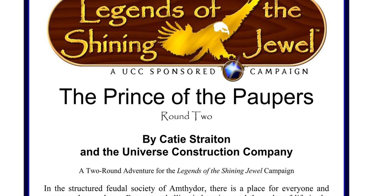 LSJ033: Prince of the Paupers - Round Two | RPG Item | RPGGeek