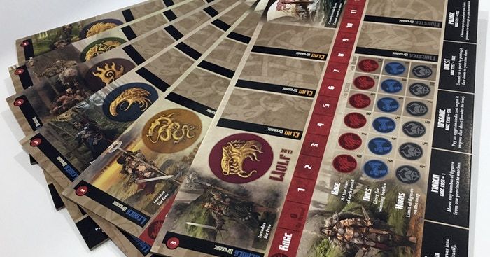 Blood Rage: Cardboard Clan Dashboards | Board Game Accessory ...