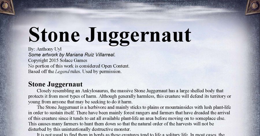 Stone Juggernaut | RPG Item | RPGGeek