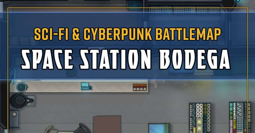 Sci-Fi & Cyberpunk Battlemap: Space Station Bodega | RPG Item | RPGGeek