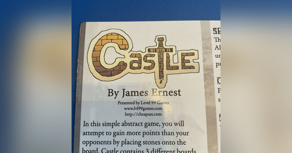 Castle | Board Game | BoardGameGeek