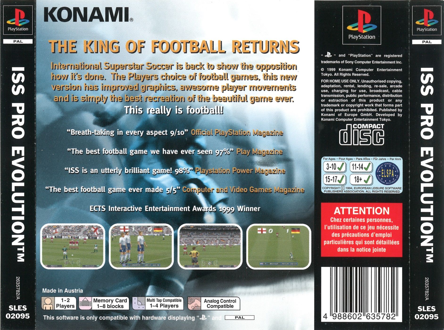 pro evolution soccer 98