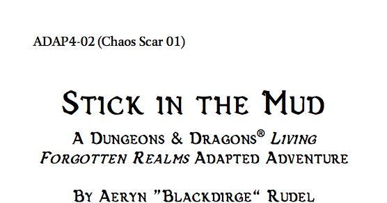 ADAP4-2: Stick in the Mud | RPG Item | RPGGeek