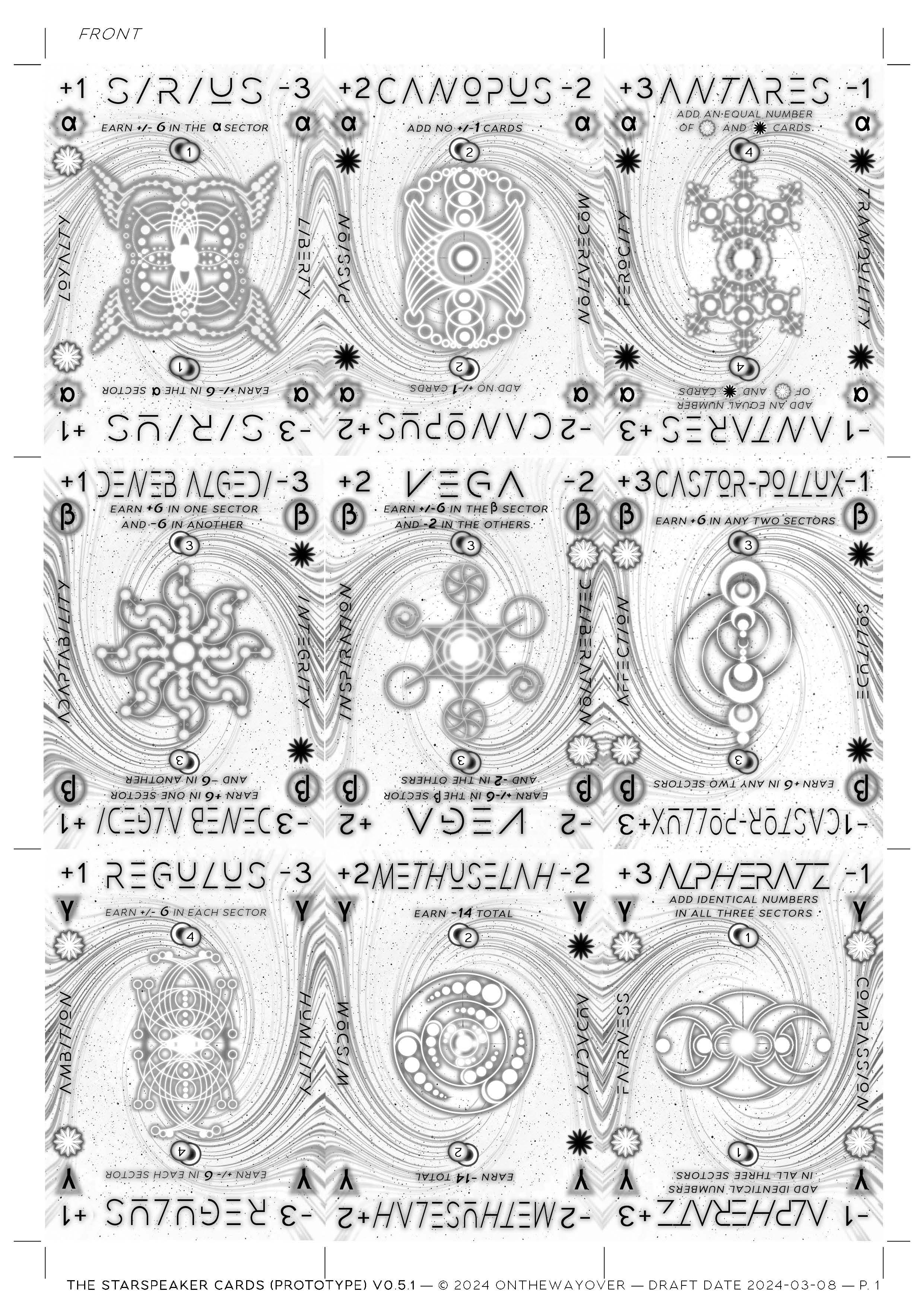 [WIP] The Starspeaker - 2024 9-Card Nanogame PNP Design Contest ...