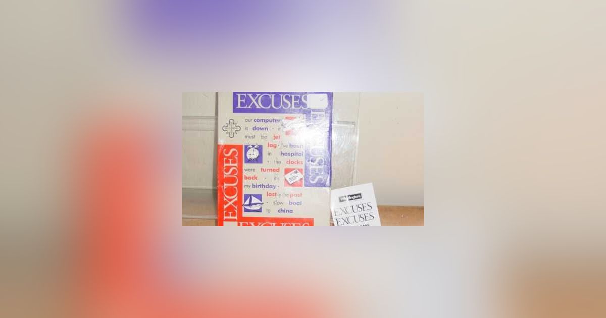 Excuses Excuses | Board Game | BoardGameGeek