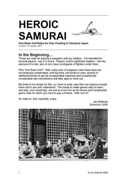 Rules PDF | Heroic Samurai