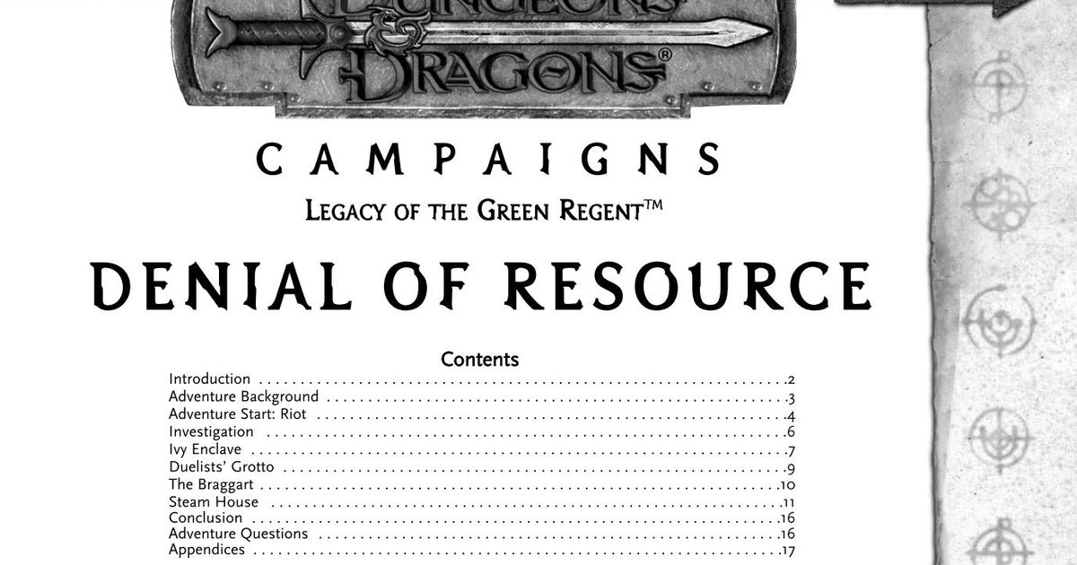 LGR09: Denial of Resource | RPG Item | RPGGeek
