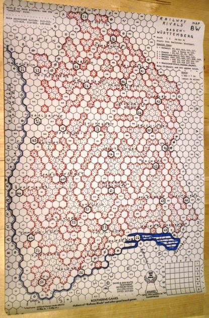 Railway Rivals Map BW: Baden-Württemberg | Board Game | BoardGameGeek