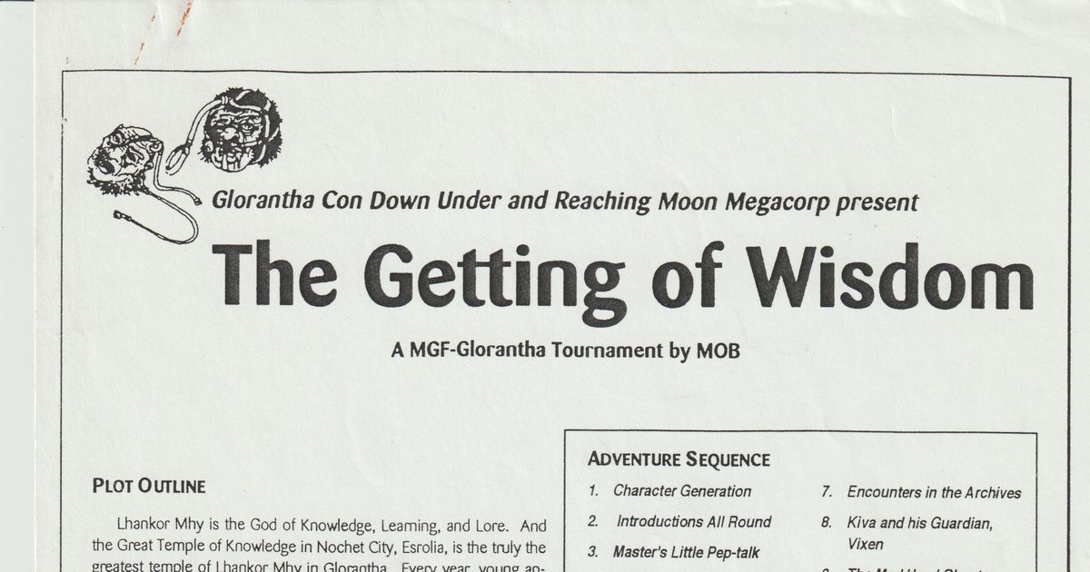 The Getting of Wisdom | RPG Item | RPGGeek