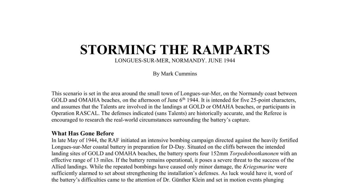 Storming the Ramparts | RPG Item | RPGGeek