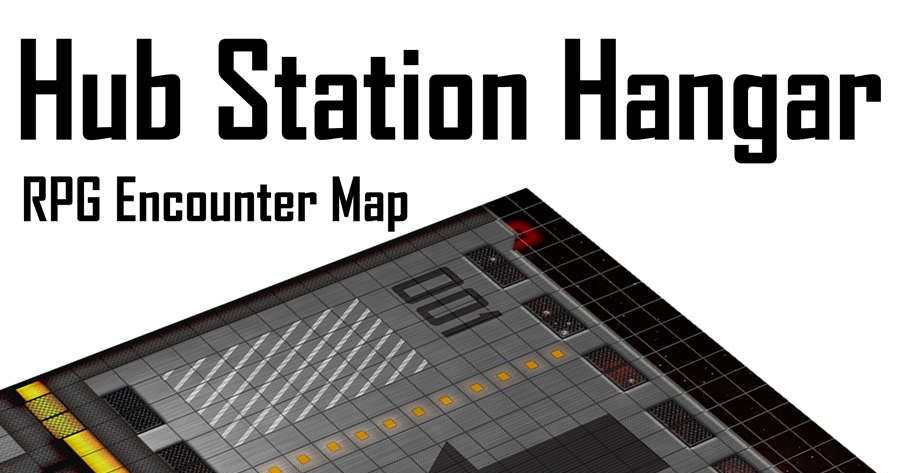 Hub Station Hangar 24" x 24" RPG Encounter Map | RPG Item | RPGGeek
