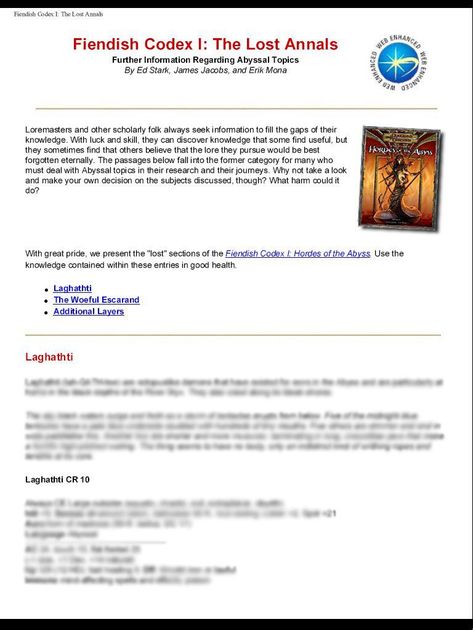 Fiendish Codex I: The Lost Annals | RPG Item | RPGGeek