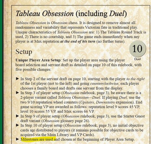 Tableau Obsession objective cards? | Obsession