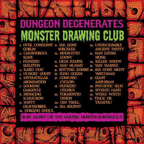 monster draw challenge