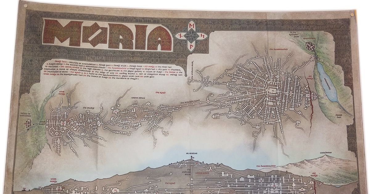 Map of Moria | RPG Item | RPGGeek