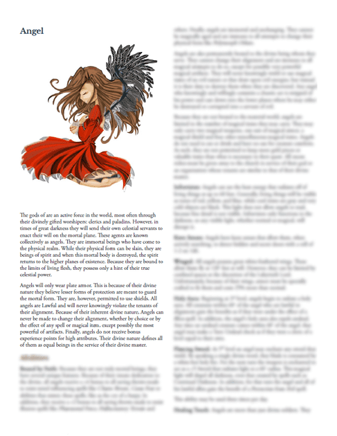 Classes of Fantasy: Angel | RPG Item | RPGGeek