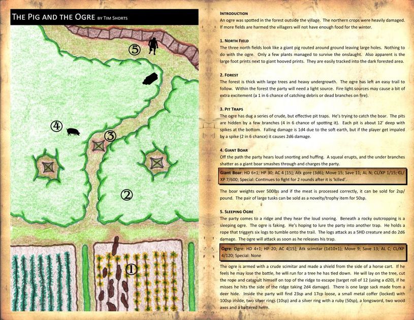 Micro Adventure #03: The Pig and the Ogre | RPG Item | RPGGeek