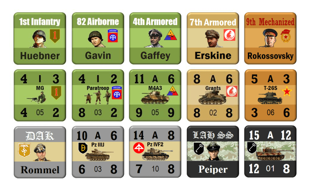 New counter set for PB/PL series | PanzerBlitz