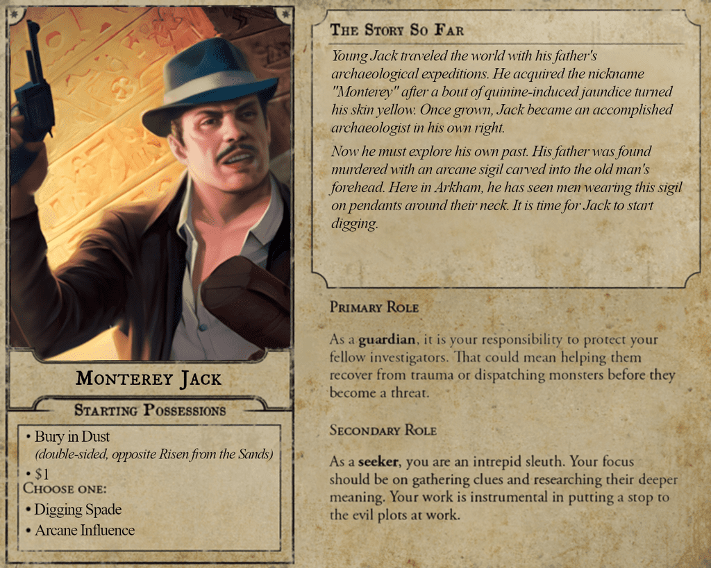 ** Investigator Pack #4 - Monterey Jack, The Archeologist (3/5 ...