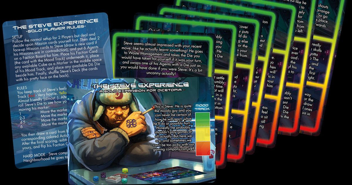 Dicetopia: The Steve Experience solo expansion | Board Game | BoardGameGeek