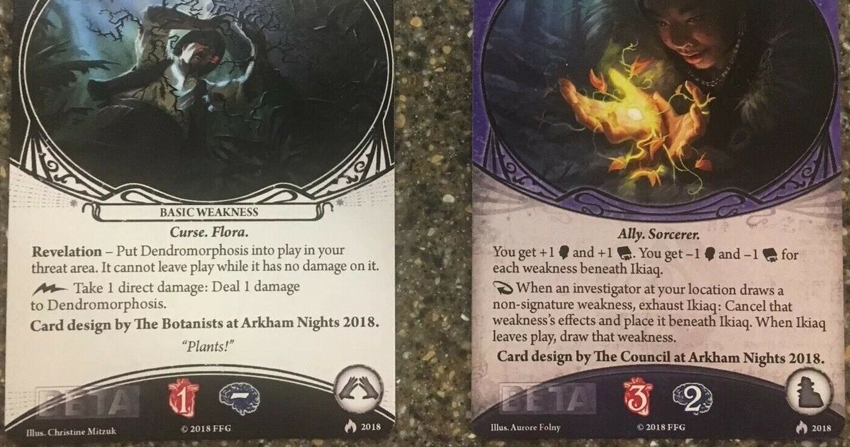 Arkham Horror: The Card Game – Beta Cards from Arkham Night 2018 ...