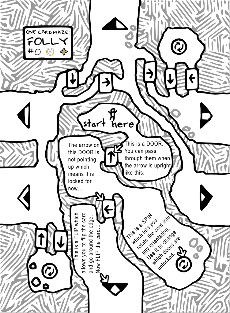[WIP] One Card Maze - [2023 1-Card PnP Design Contest] - [Component Ready]