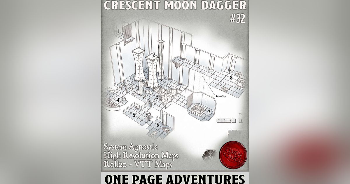 One Page Dungeons #32: Crescent Moon Dagger | RPG Item | RPGGeek