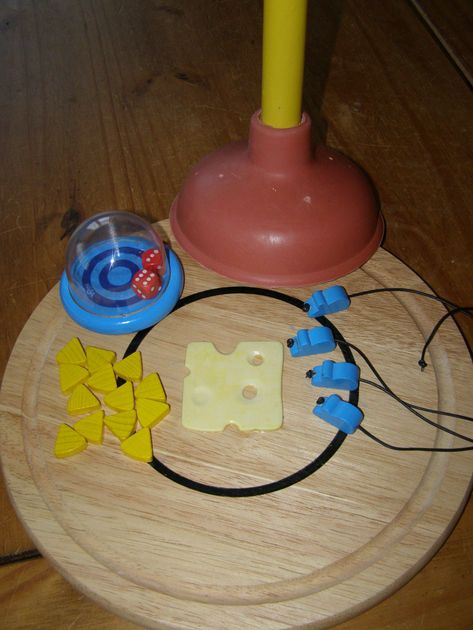 Games with suction cups, plungers, etc.