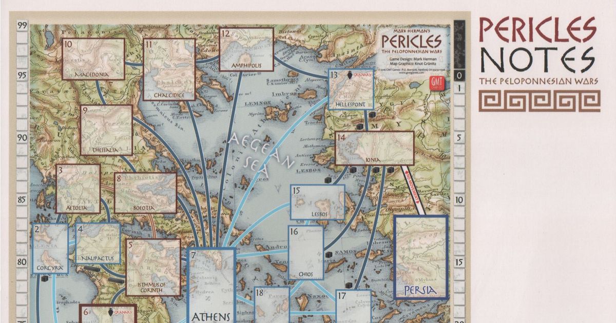 Pericles: The Peloponnesian Wars – Player Notes & Map | Board Game ...