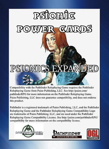 Psionics Expanded: Psionics Power Cards | RPG Item | RPGGeek