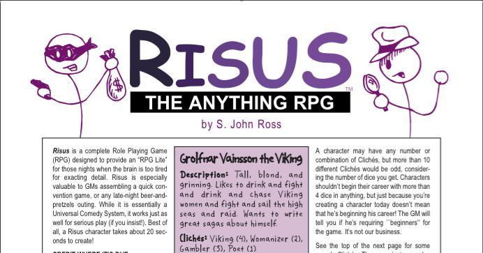 Risus: The Anything RPG | RPG Item | BoardGameGeek