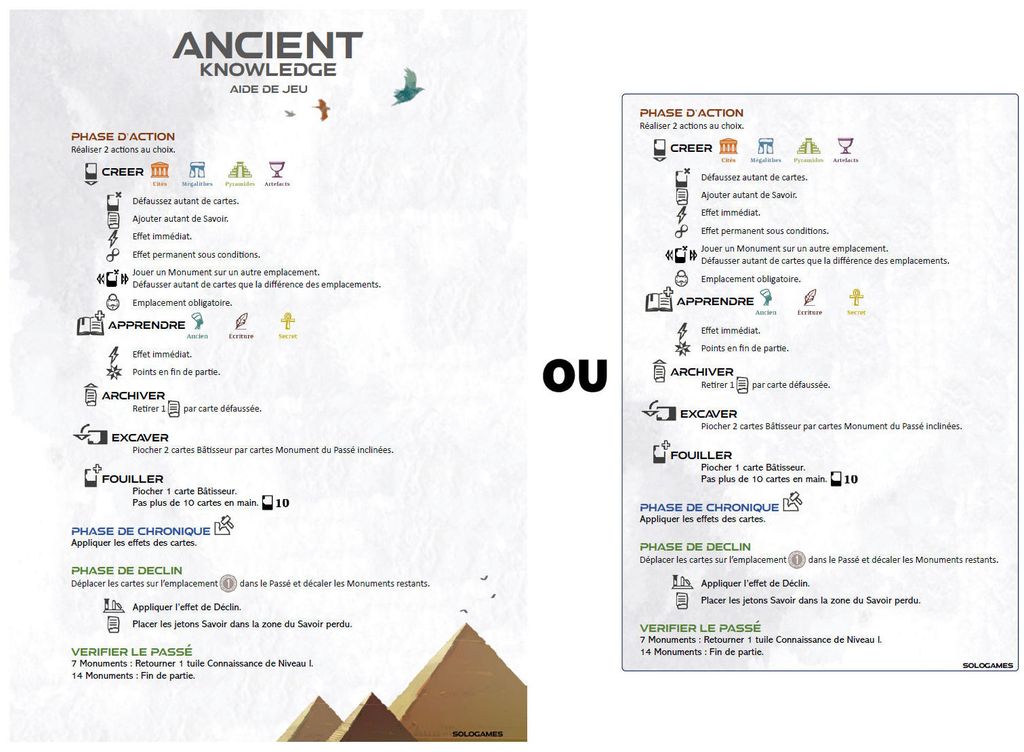 ANCIENT KNOWLEDGE_AIDE DE JEU | Ancient Knowledge