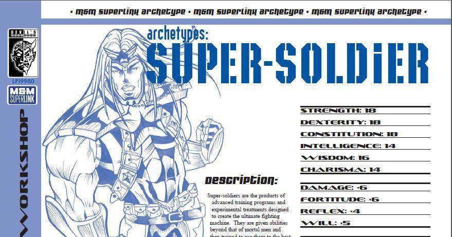 Archetypes: Super-soldier | RPG Item | RPGGeek